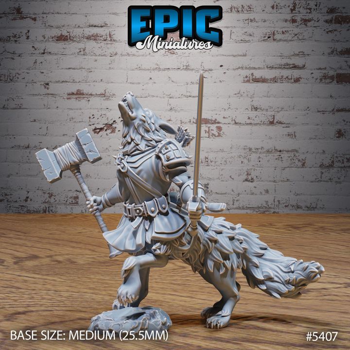 3D Printable Sheppard Dog Centaur Howling / Humanoid Hound Hybrid Warrior / Canine Monster ...